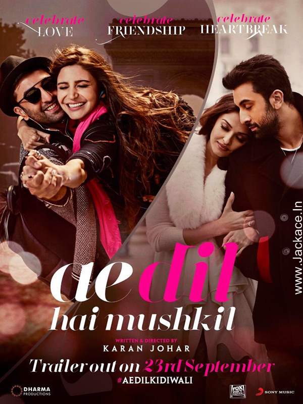 Ae Dil Hai Mushkil First Look Posters | Ranbir, Aishwarya, Anushka ...