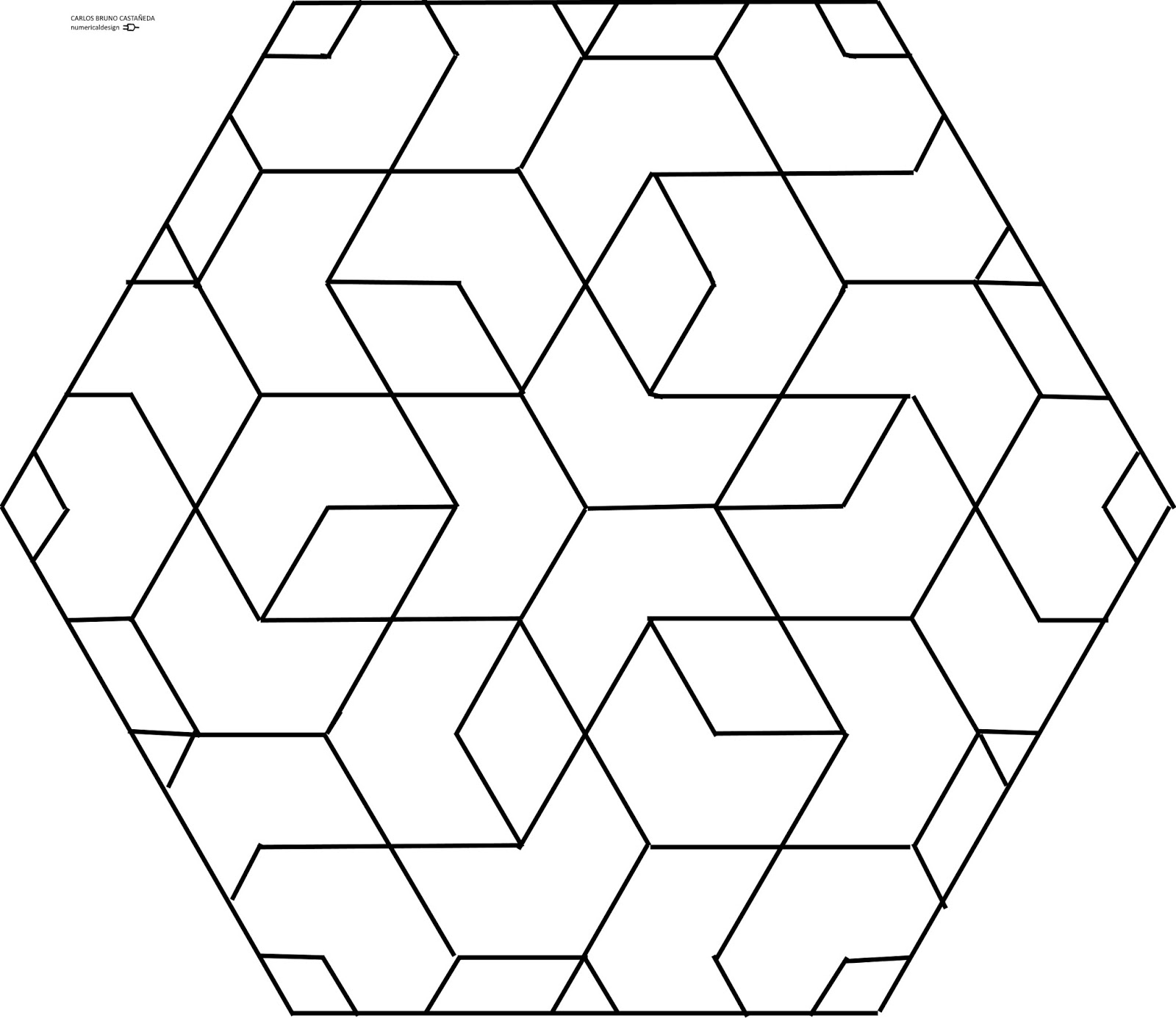 Diseños Numéricos: EXÁGONOS 05