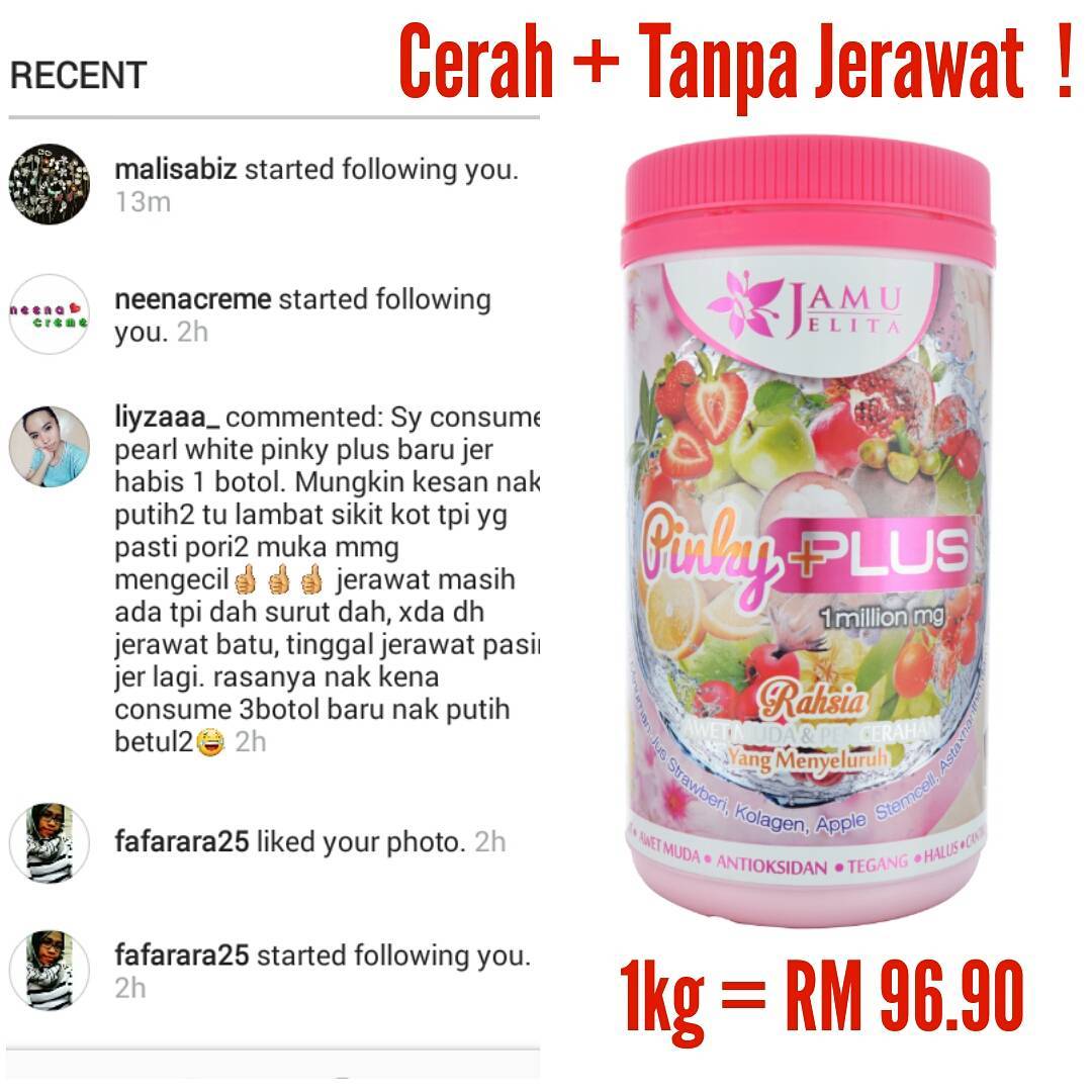 PEARL WHITE PINKY PLUS 1KG JAMU JELITA | BEAUTY KIOSK