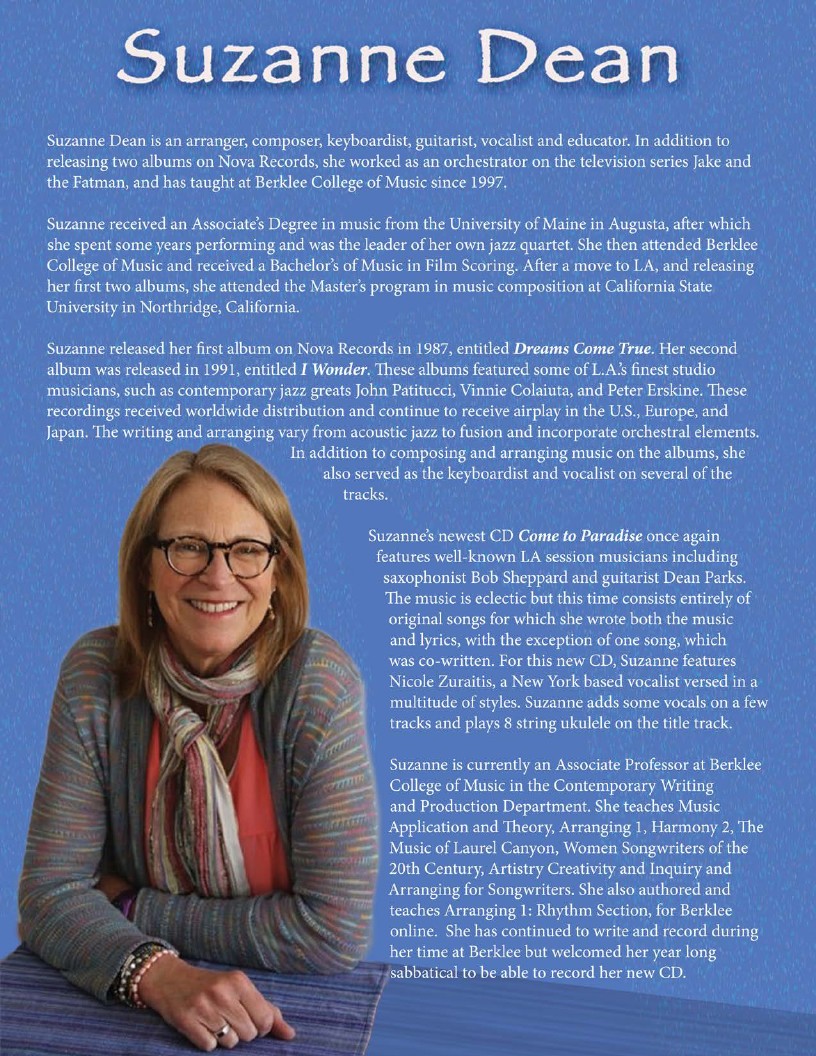 Republic of Jazz: Suzanne Dean - Come To Paradise (2016) KARI-ON ...