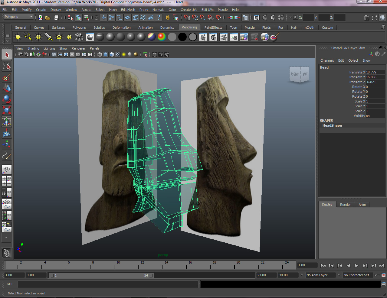 Howkins VFX: Project MAYA - Puppet Head