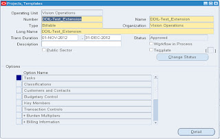 Oracle Apps: Oracle Project Percentage Completion
