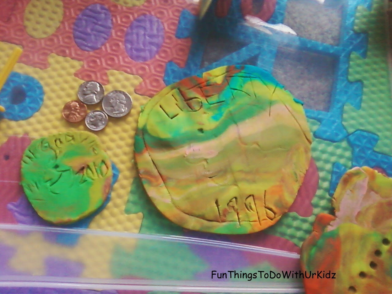 Learning about money using play dough