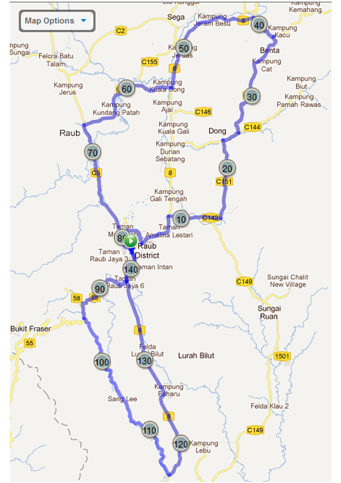 RAUB 140 RIDE: PETA LALUAN