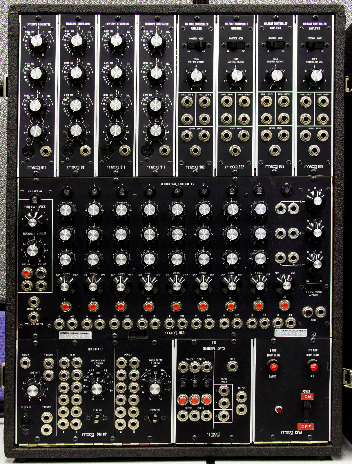 Matrixsynth Vintage 1968 1980s Moog Modular Synthesizer 4 Suit Case System W 2 Keyboards For