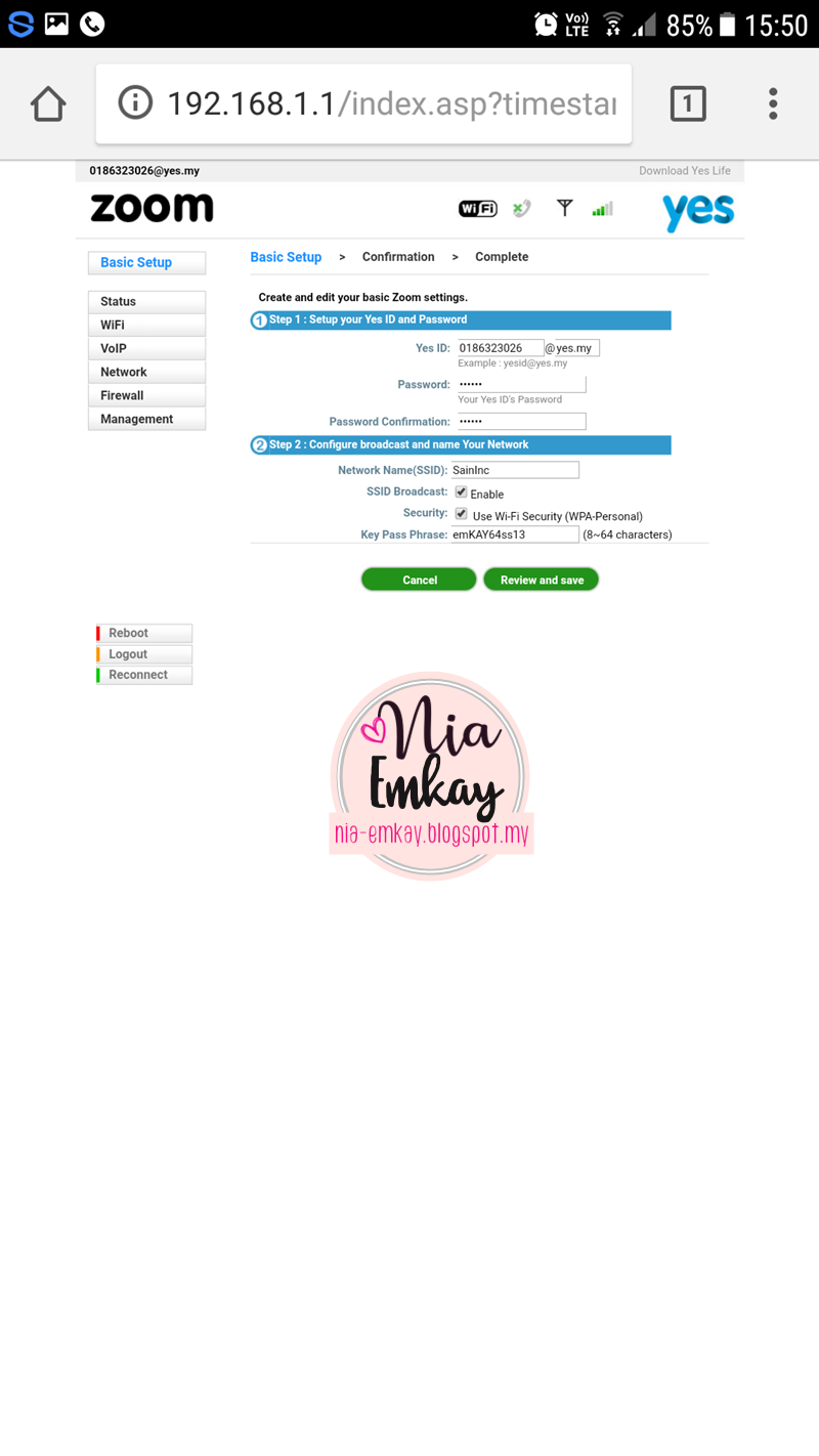 GADGET: YES Huddle / YES Gateway Takde Sambungan Internet | Nia Emkay