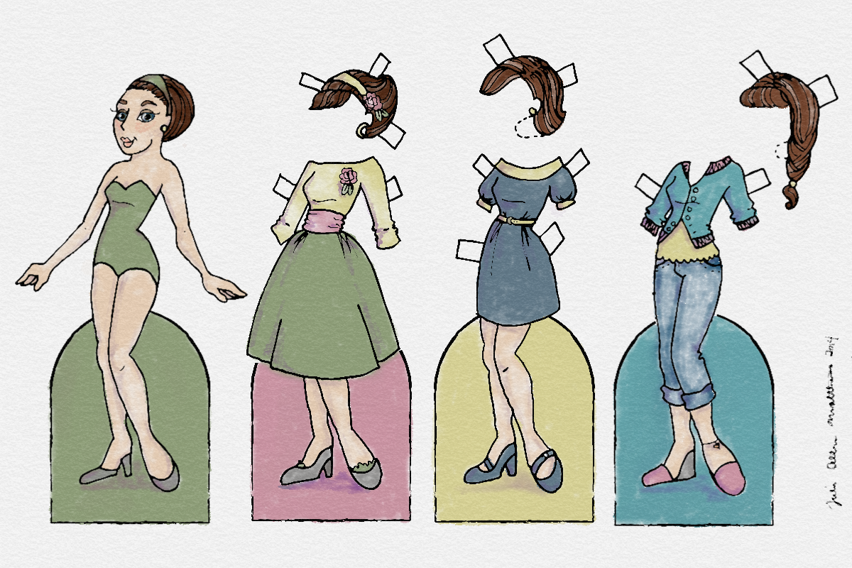 Paper Doll School: Expirimenting with Fresh Paint