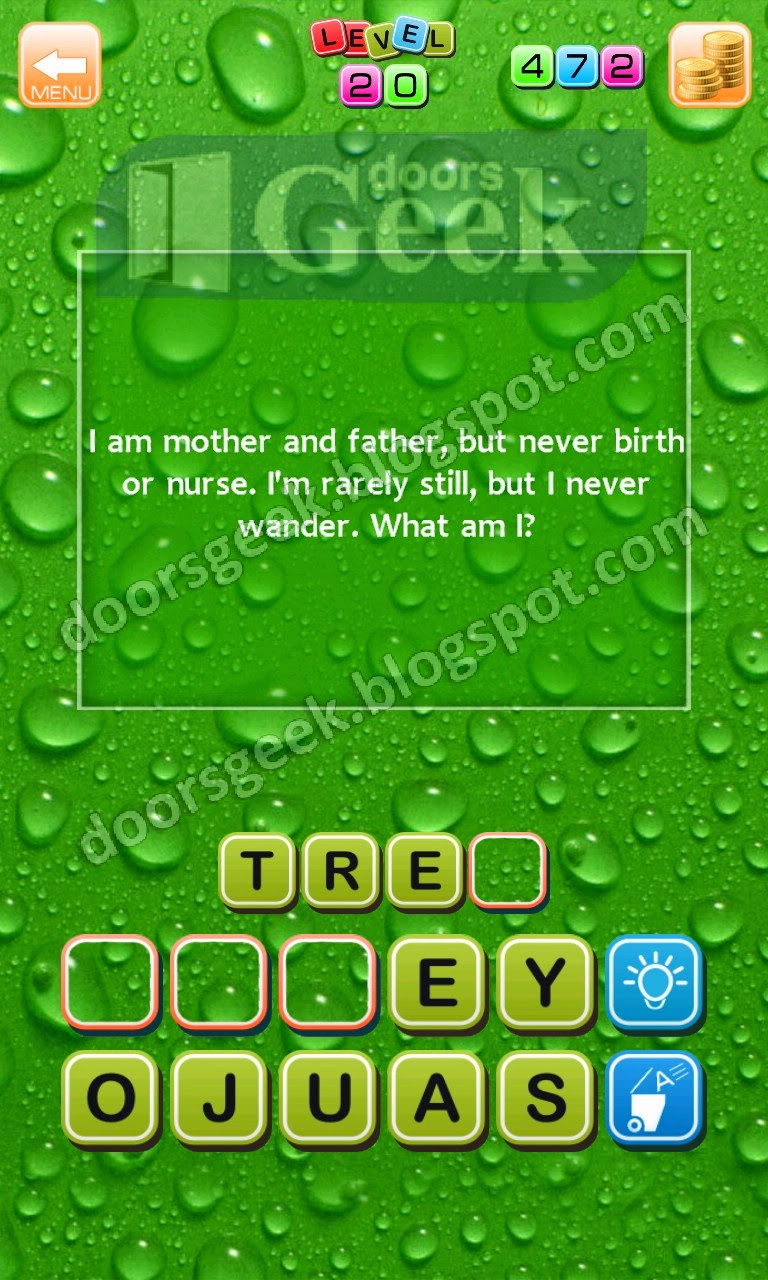 Unriddle Riddle - Level 20 ~ Doors Geek