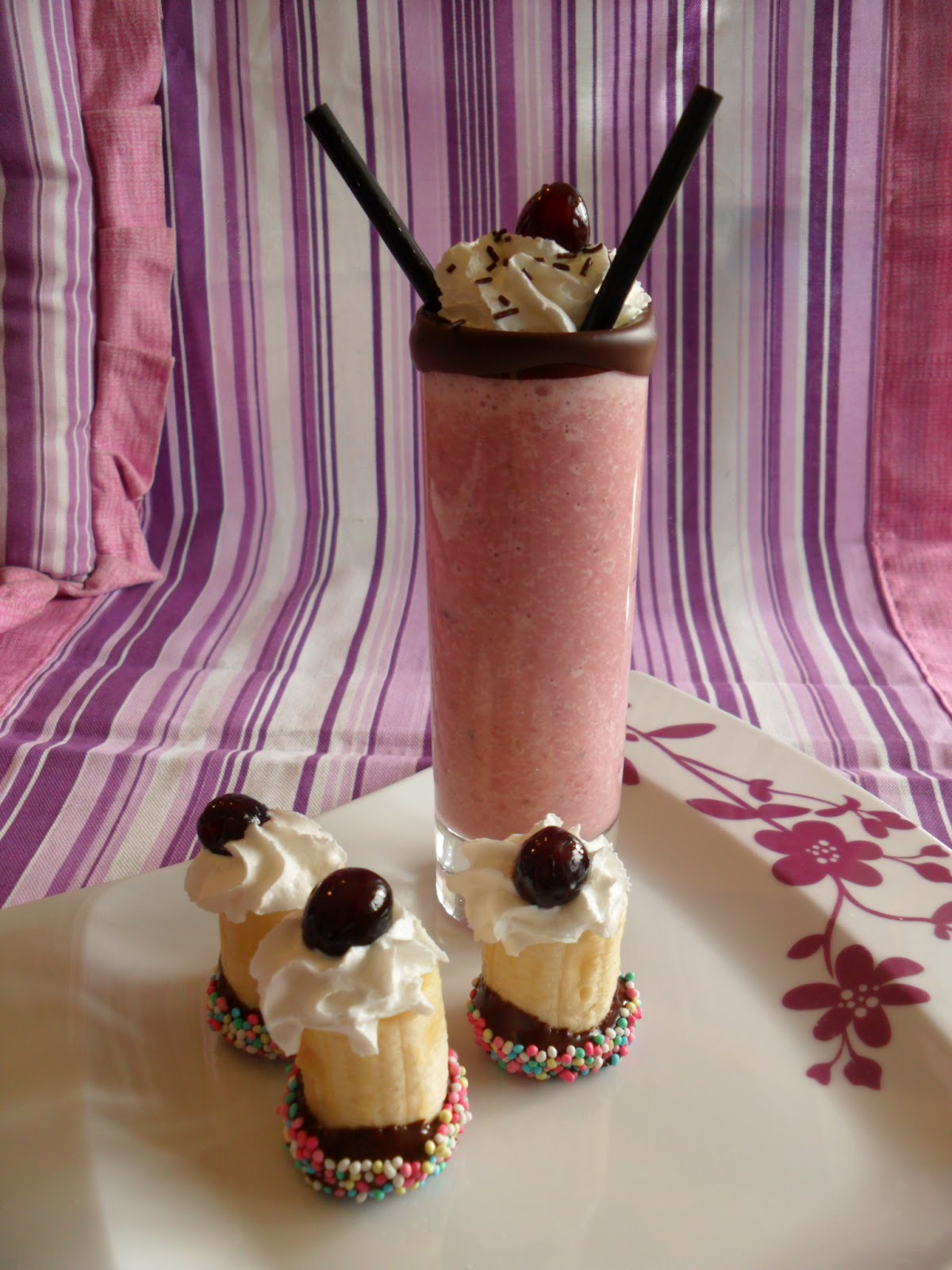 Shamira Gatta : Mini Banana Split e Frappè Fragole e Banana - La ...