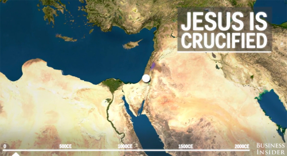 Un mapa animado revela cómo se expande el cristianismo por el mundo ...