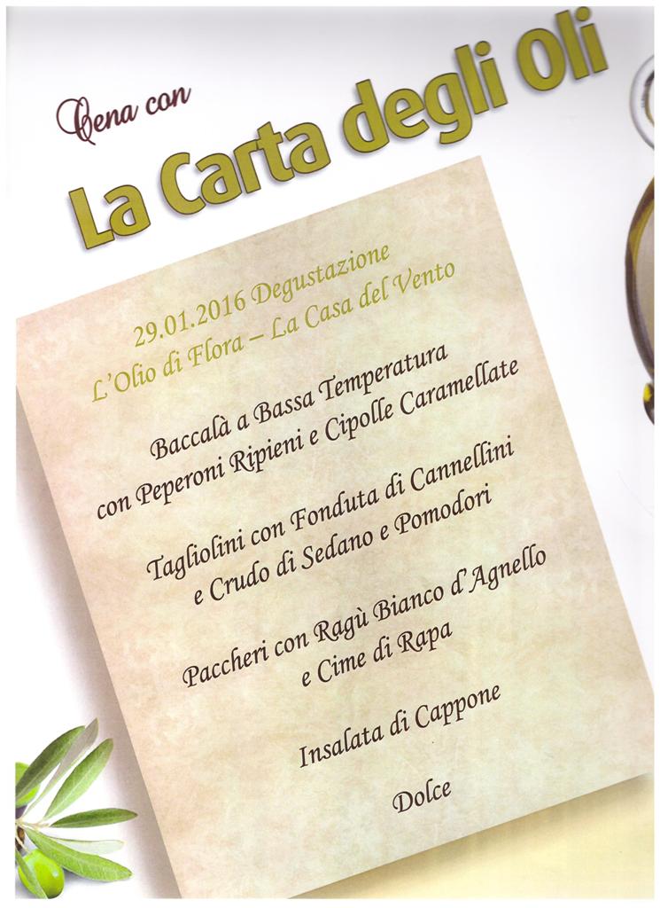 A CENA CON L'OLIO DI FLORA DI LARINO