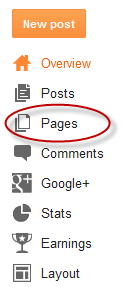 How to Creat Pages in Blogger « Blogging tips and Tricks for beginners