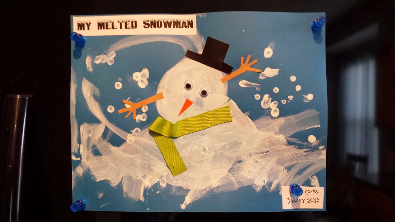 Simple Suburbia: Melted Snowman Craft {Toddler Painting}
