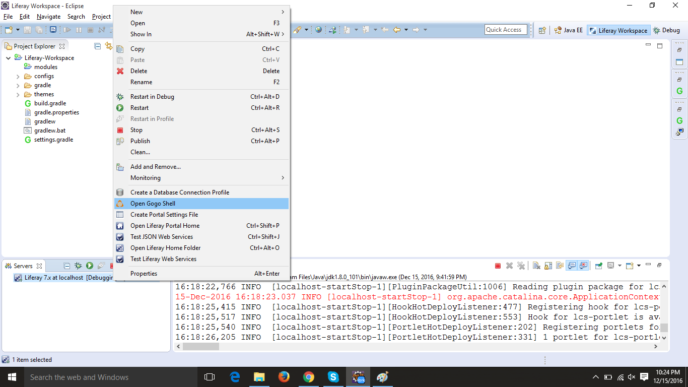 Java and Liferay: Access Gogo Shell in Liferay 7 Java and Liferay: Access Gogo Shell in Liferay 7