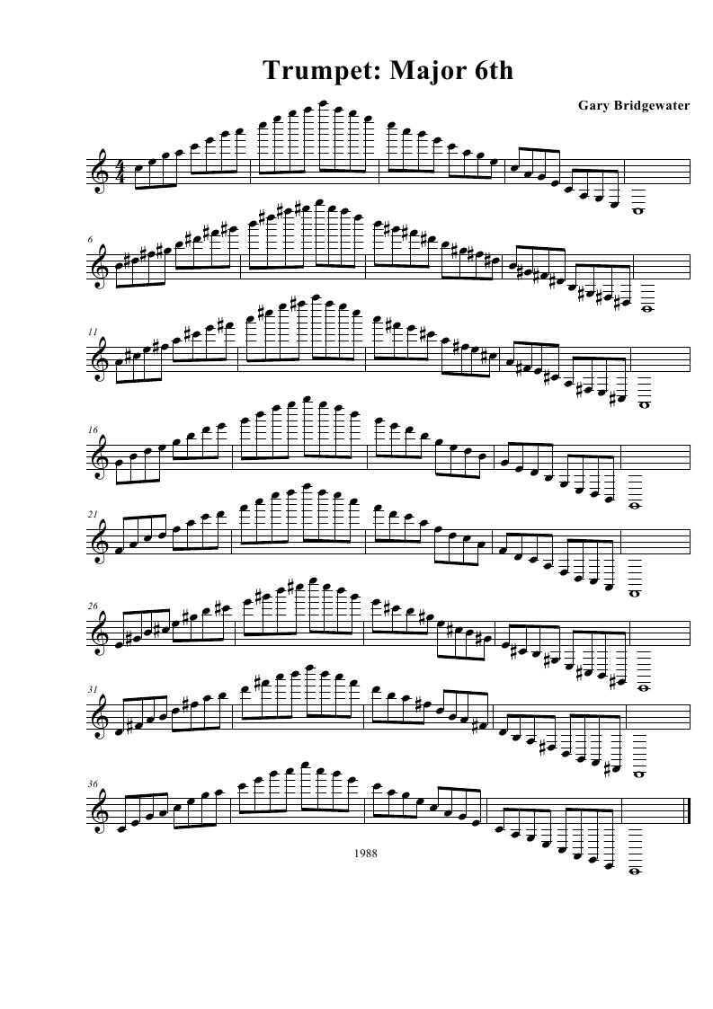 Trumpet: Trumpet: Major 6th