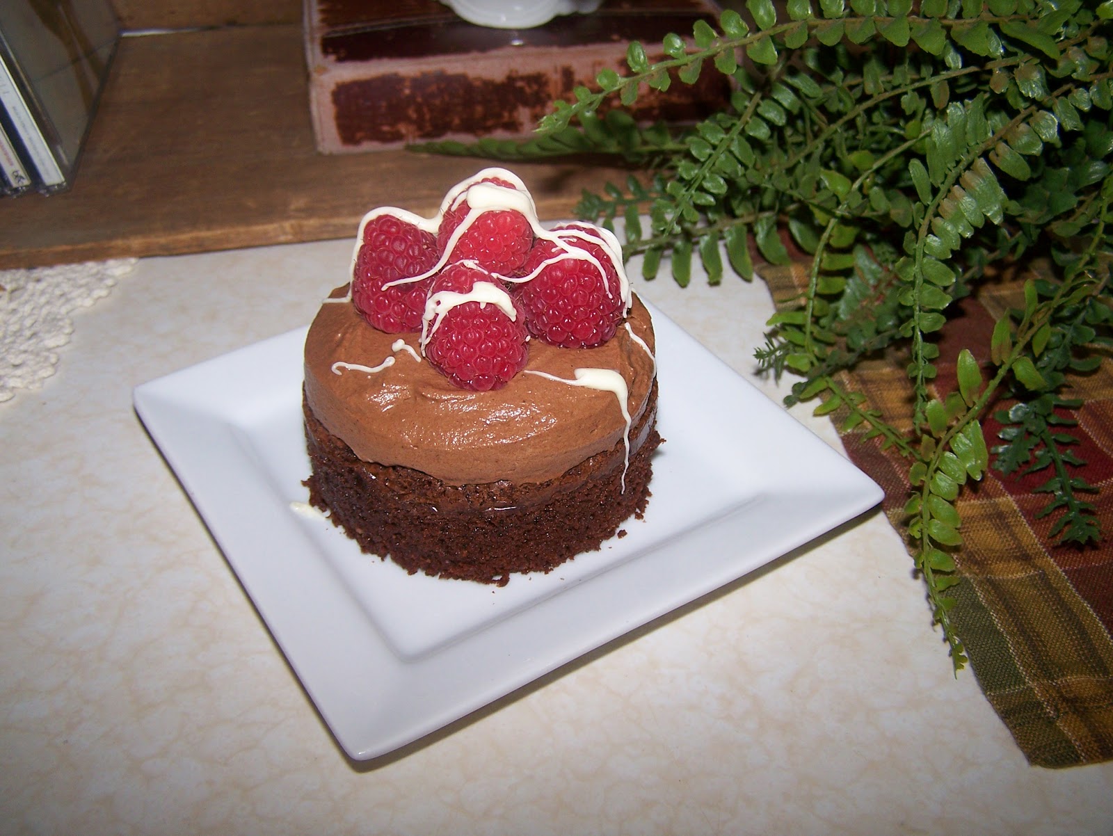 TheKitchenCookie: Brownie Mousse Torte with Raspberries and Tuxedo Topping