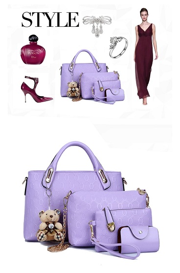 Beg tangan wanita terkini murah woman hand bag / 4pcs per Set dcp 492 ...