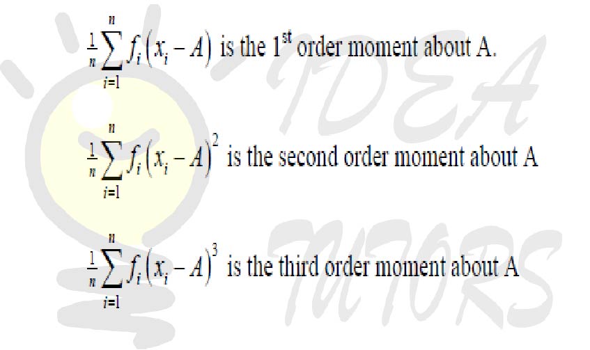 notes on measures of skewness and kurtosis - IDEA TUTORS