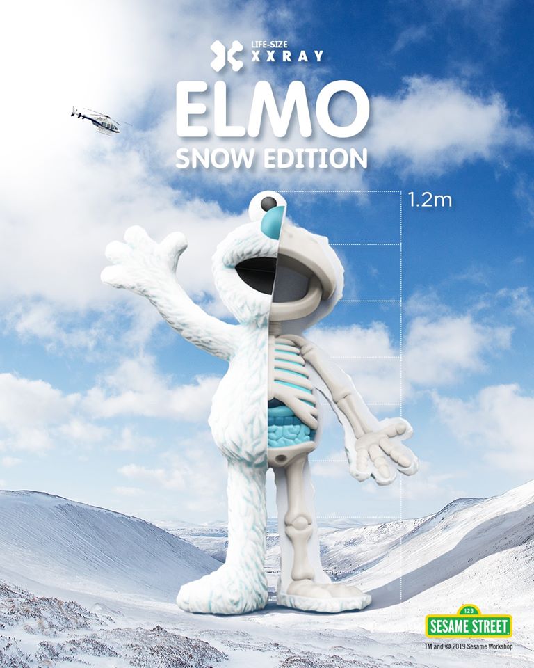 Life-Size XXRAY Elmo (Snow Edition) by Jason Freeny x Mighty Jaxx for ...