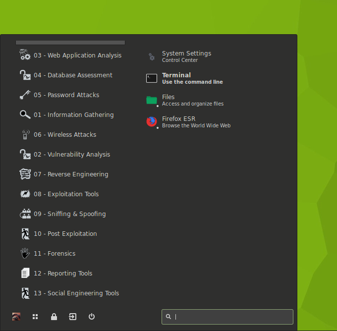 Cara mengcustom tampilan menu OS Kali Linux di DE Cinnamon
