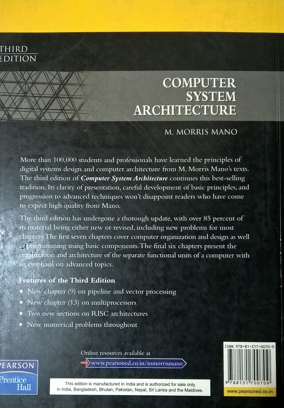 Computer System Architecture Morris Mano Ppt Slides / UNIT-4 / Chapter ...