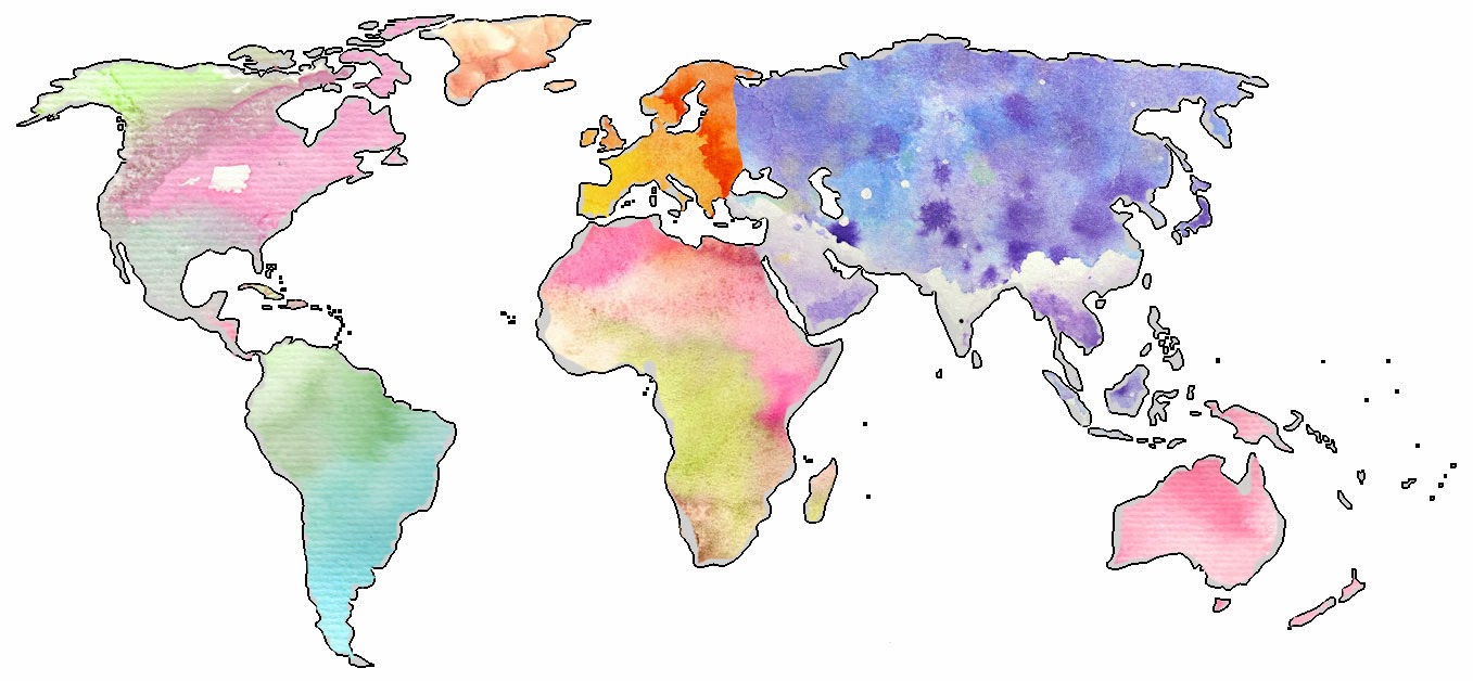Teen DIY: DIY Watercolor Map with Photoshop