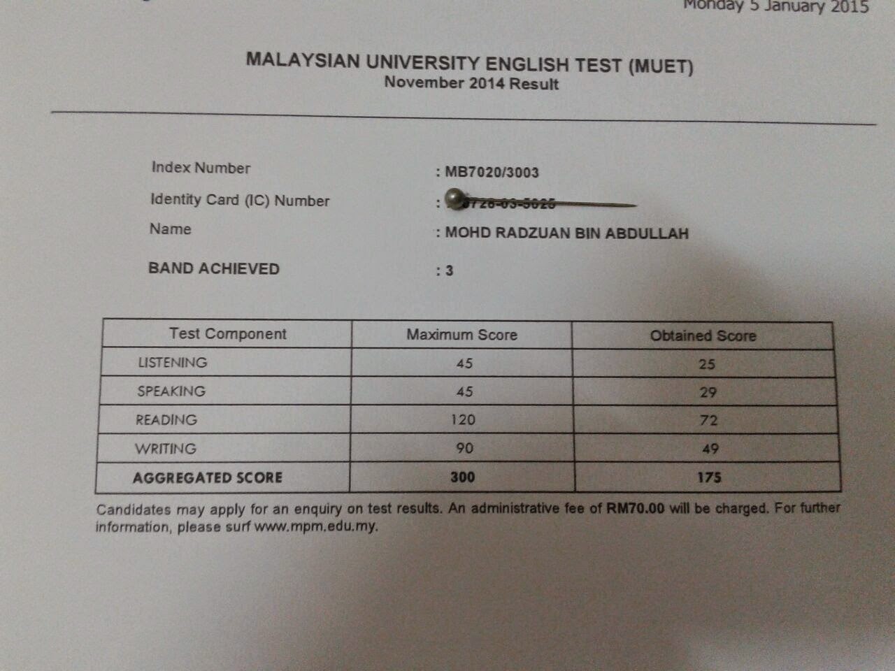 MUET MADE EASY WITH MS JO: Congrats Radzuan!!