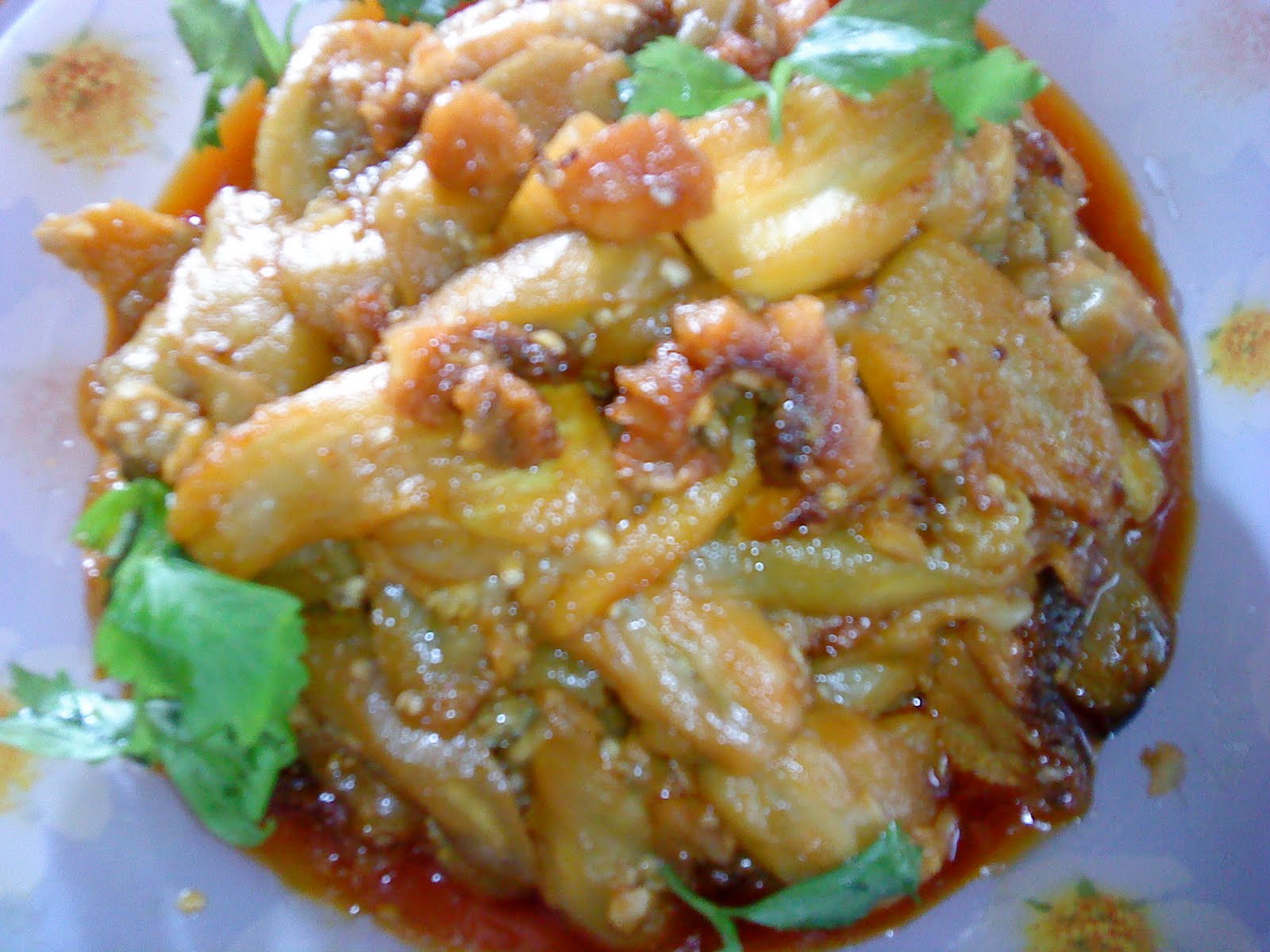 Cooking Pleasure: Stir Fry Brinjal With Salted Fish