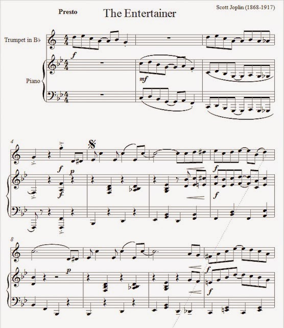 Scott Joplin - The Entertainer | Partituras para Trompeta