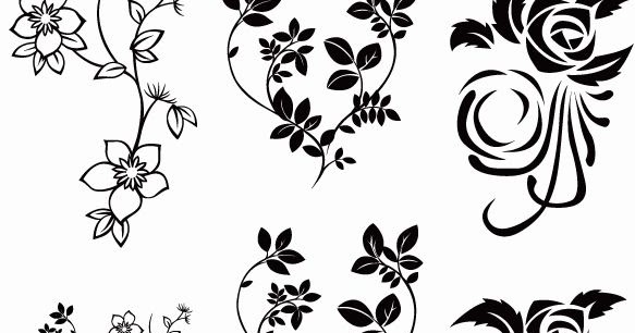 Vector Floral Pack 1 free dxf - cnc world free download files