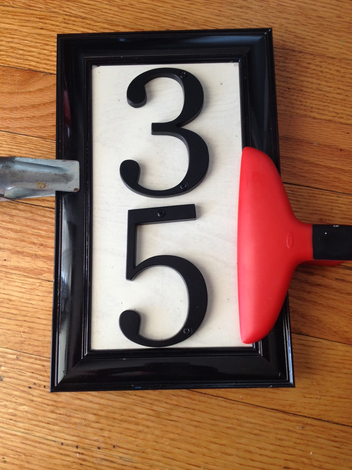 Two It Yourself: DIY House Number Sign (And how to drill into brick)
