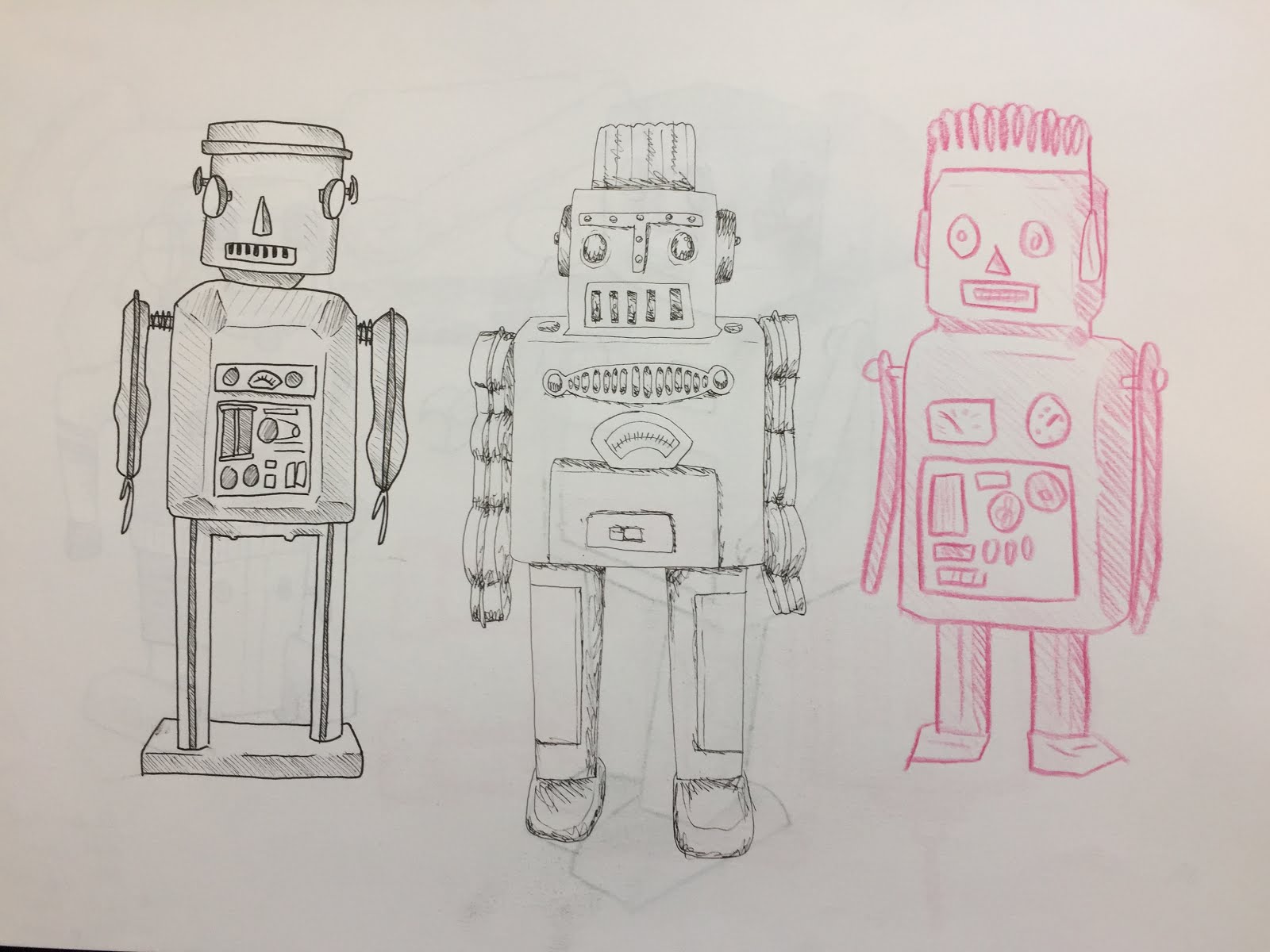 Studio Practice: Line: Robot Drawings