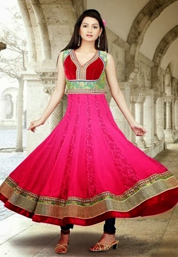 Valentine Day Frocks 2014-2015 and Long Indian Frocks 2014 | News ...