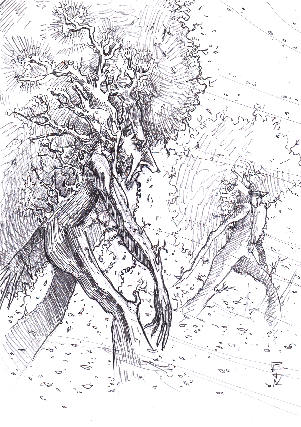 The Art of RAFU: 9 Illustrations of Ents - Lord of the Rings
