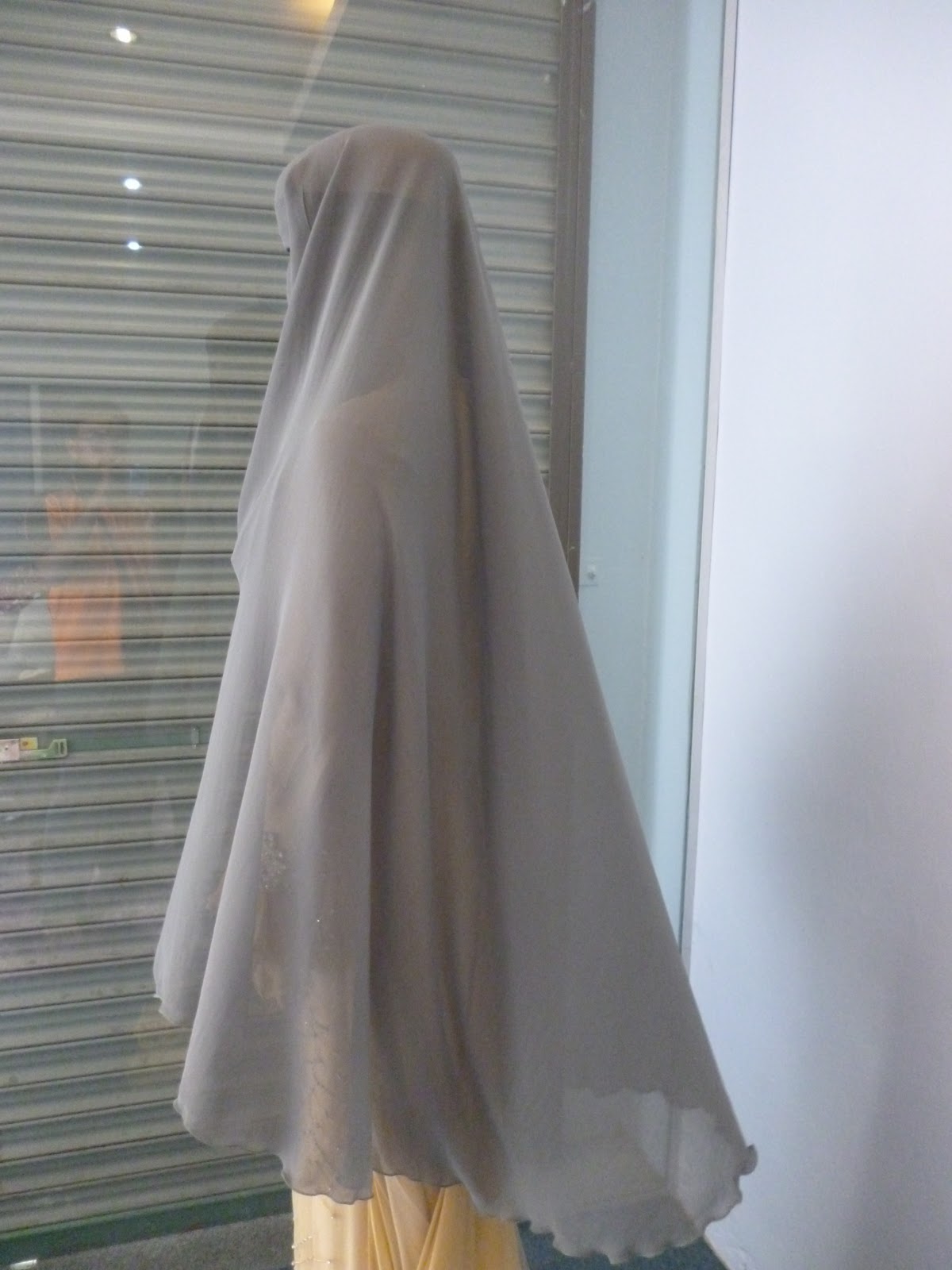 3. Dark Grey Big Niqab - 1 Layer Front + 60" Size on the Back ...