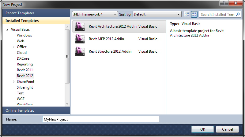 (bim) Development: Revit 2012 Addin Templates for Visual Studio 2010