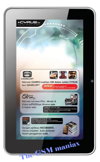 the G.S.M maniax: Tablet Cyrus AtomPad, Layar 7 Inchi, OS 2.3, CPU 1 GHz