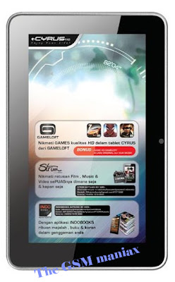 the G.S.M maniax: Tablet Cyrus AtomPad, Layar 7 Inchi, OS 2.3, CPU 1 GHz