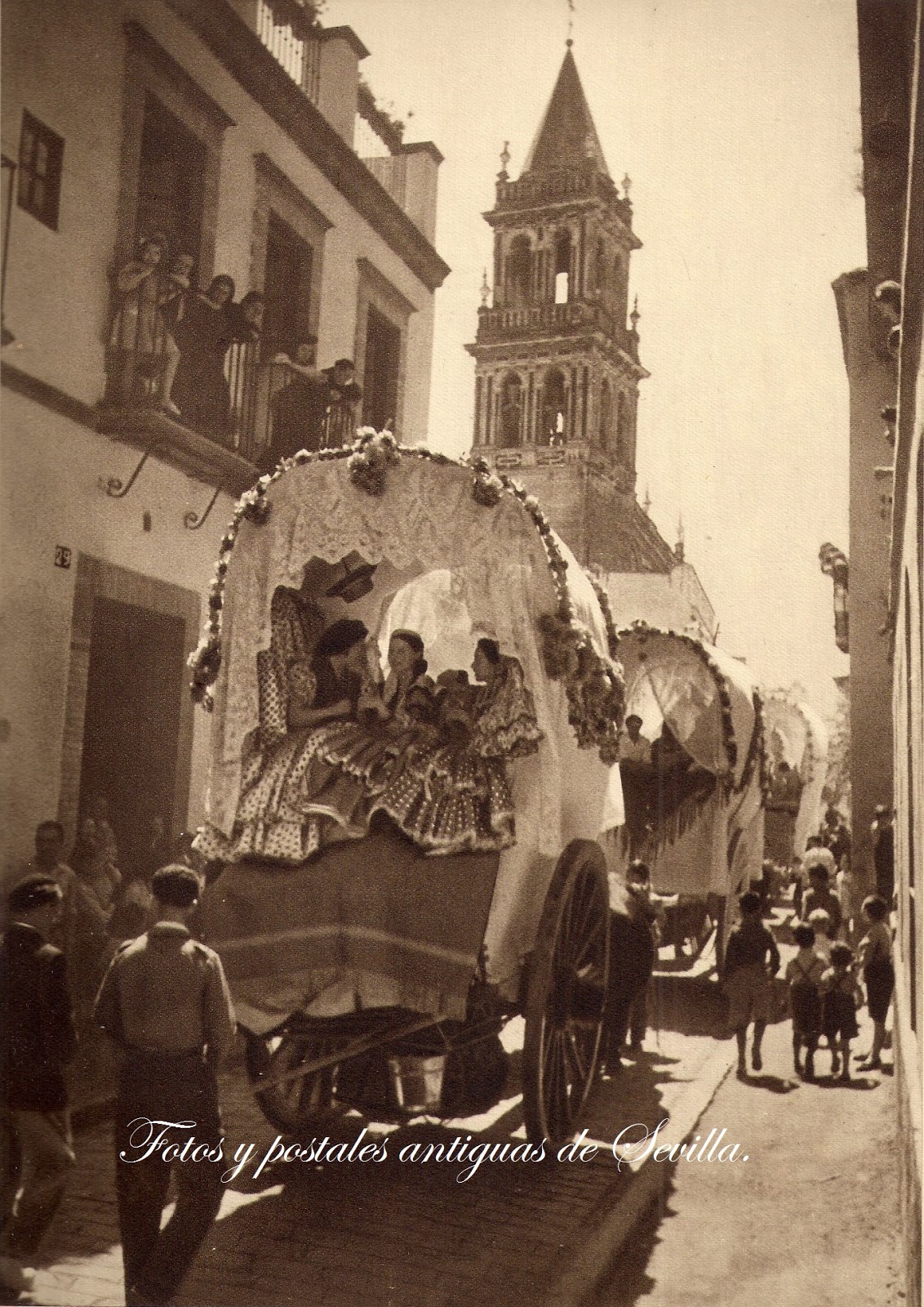 Fotos y postales antiguas de Sevilla: La Romería del Rocío. "El Camino".