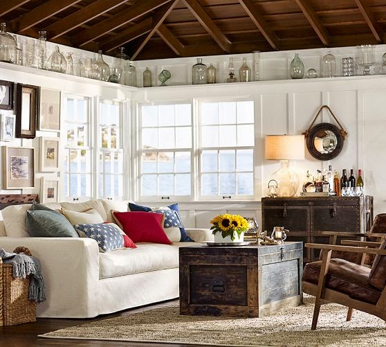 ESTILO RUSTICO: Livings Rusticos de Pottery Barn / Pottery Barn's ...