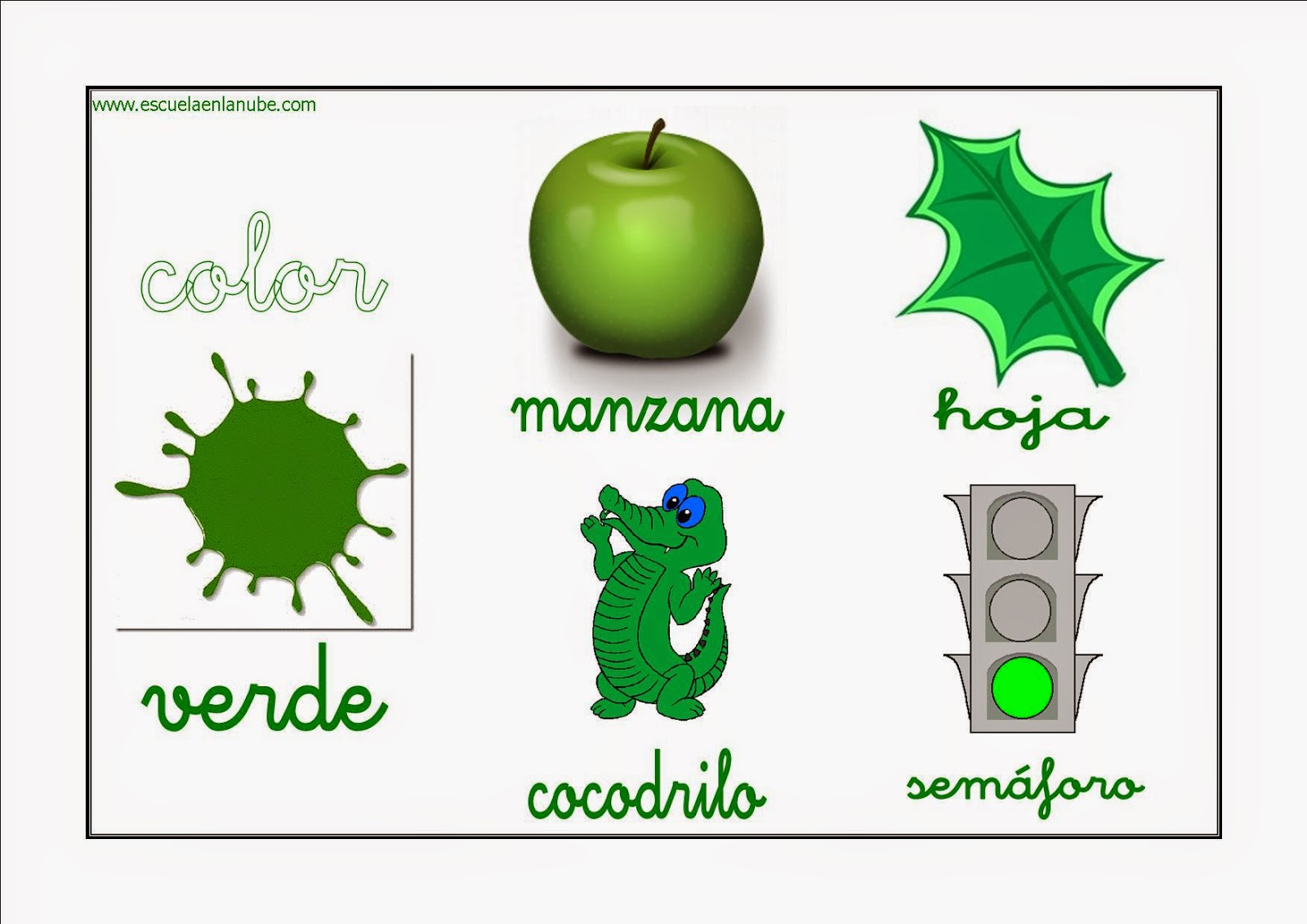 INFANTILES DE ANA V.: LOS COLORES: EL COLOR VERDE