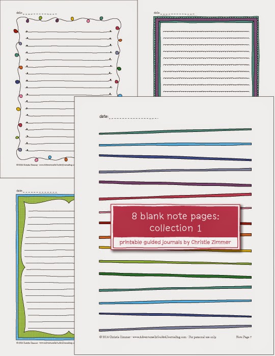 Adventures in Guided Journaling: New printables -- here and in the shop