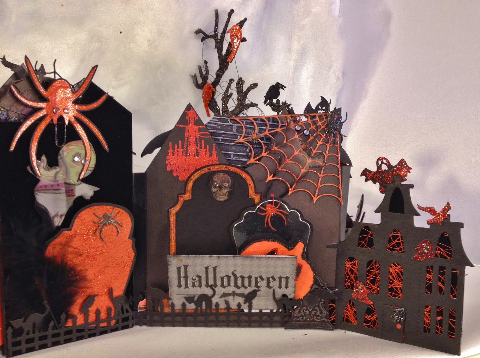 Recollections spooky castle Halloween mini album | annes papercreations ...
