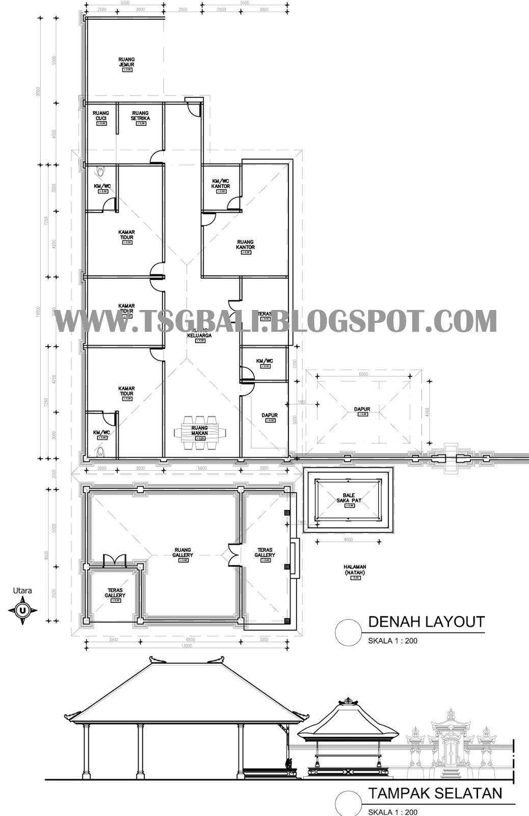 Aksesoris Denah Rumah Adat Lamin, Rumah Minimalis
