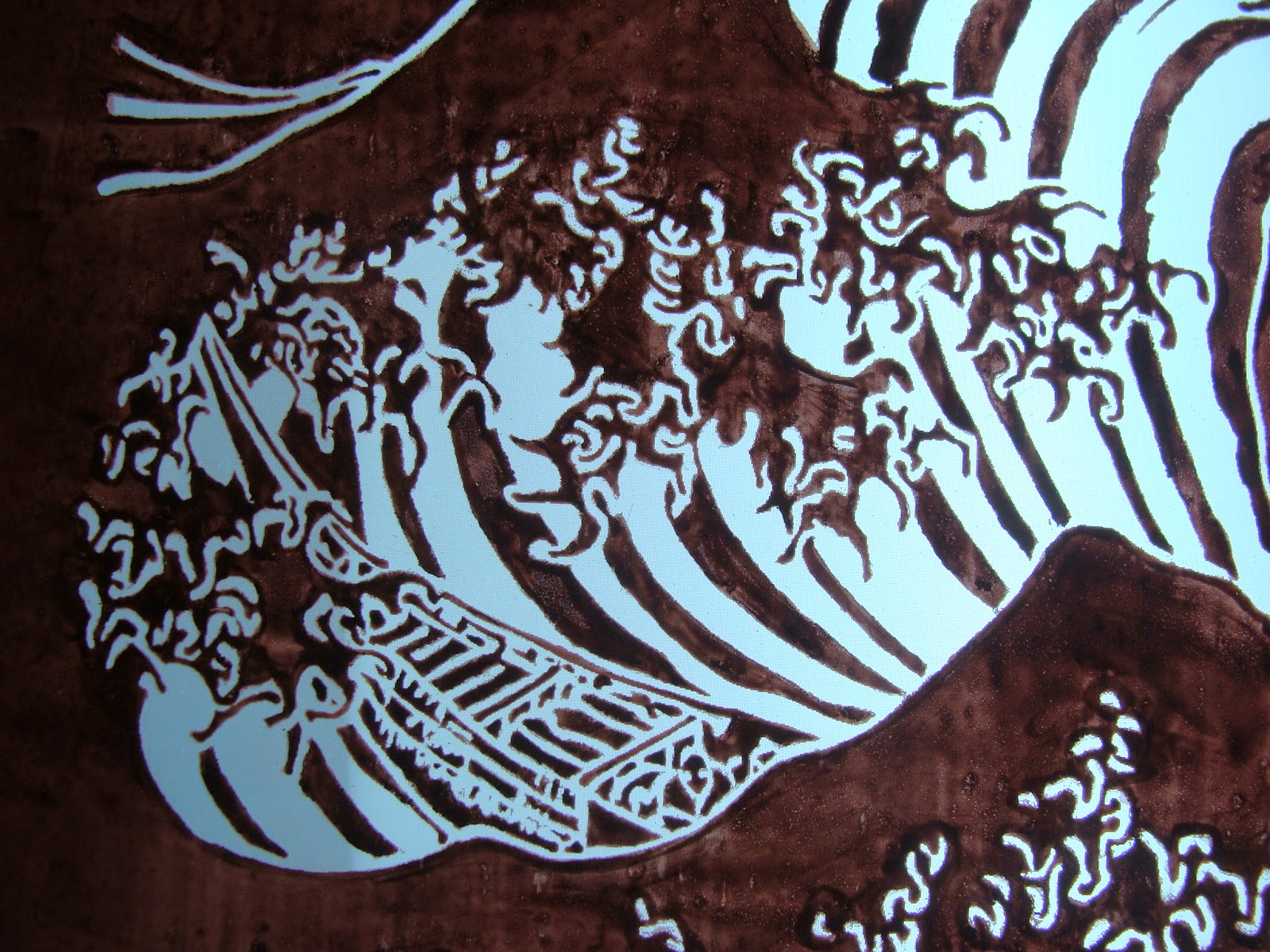 Artwork of Douglas Thomas: "The Great Wave" screenprint