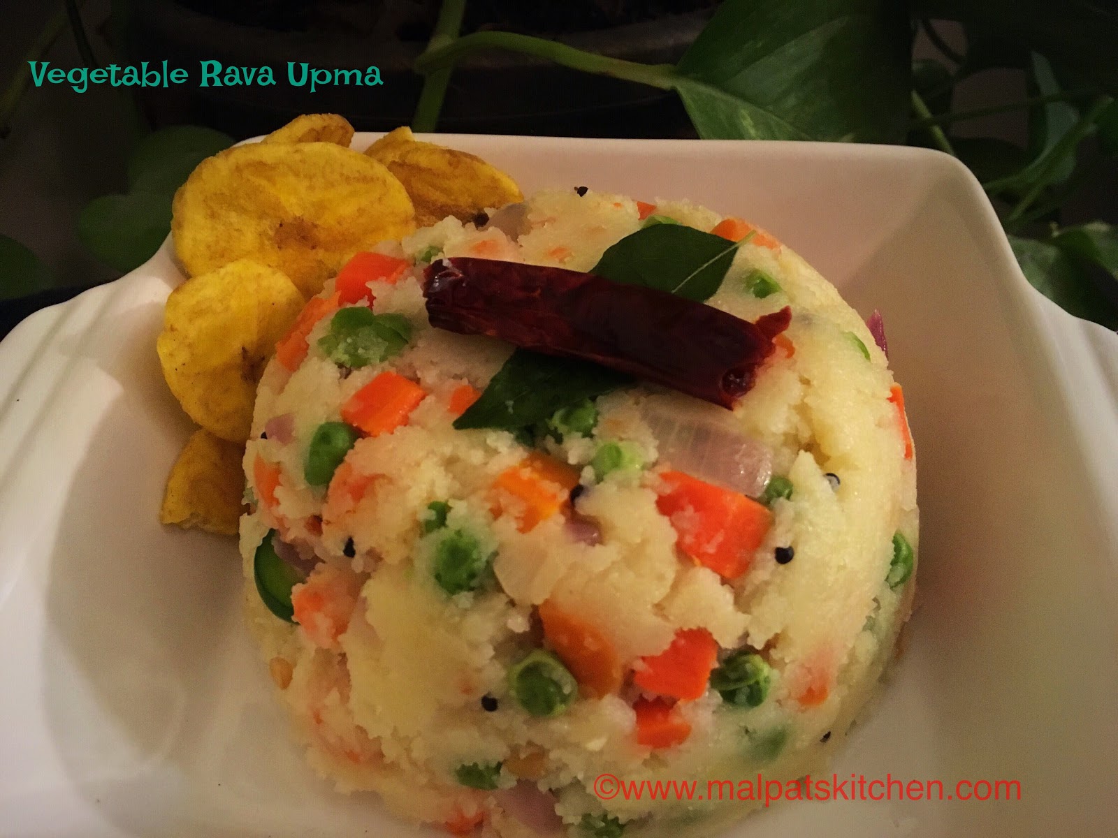 VEGETABLE RAVA UPMA ~ Malpats Kitchen