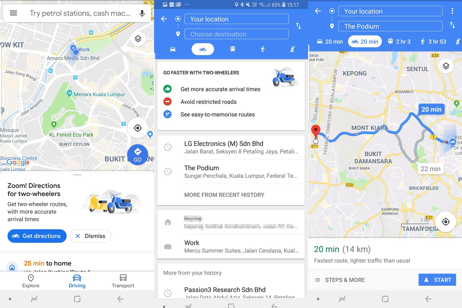 Google Maps新增摩托模式地图，下次自驾游就方便多！