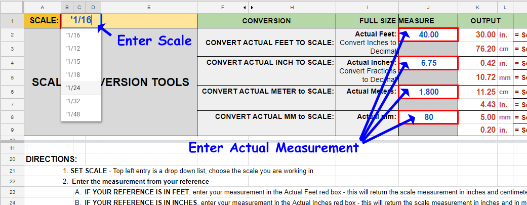 Scale Measurement Calculator - General Discussion - Large Scale Planes