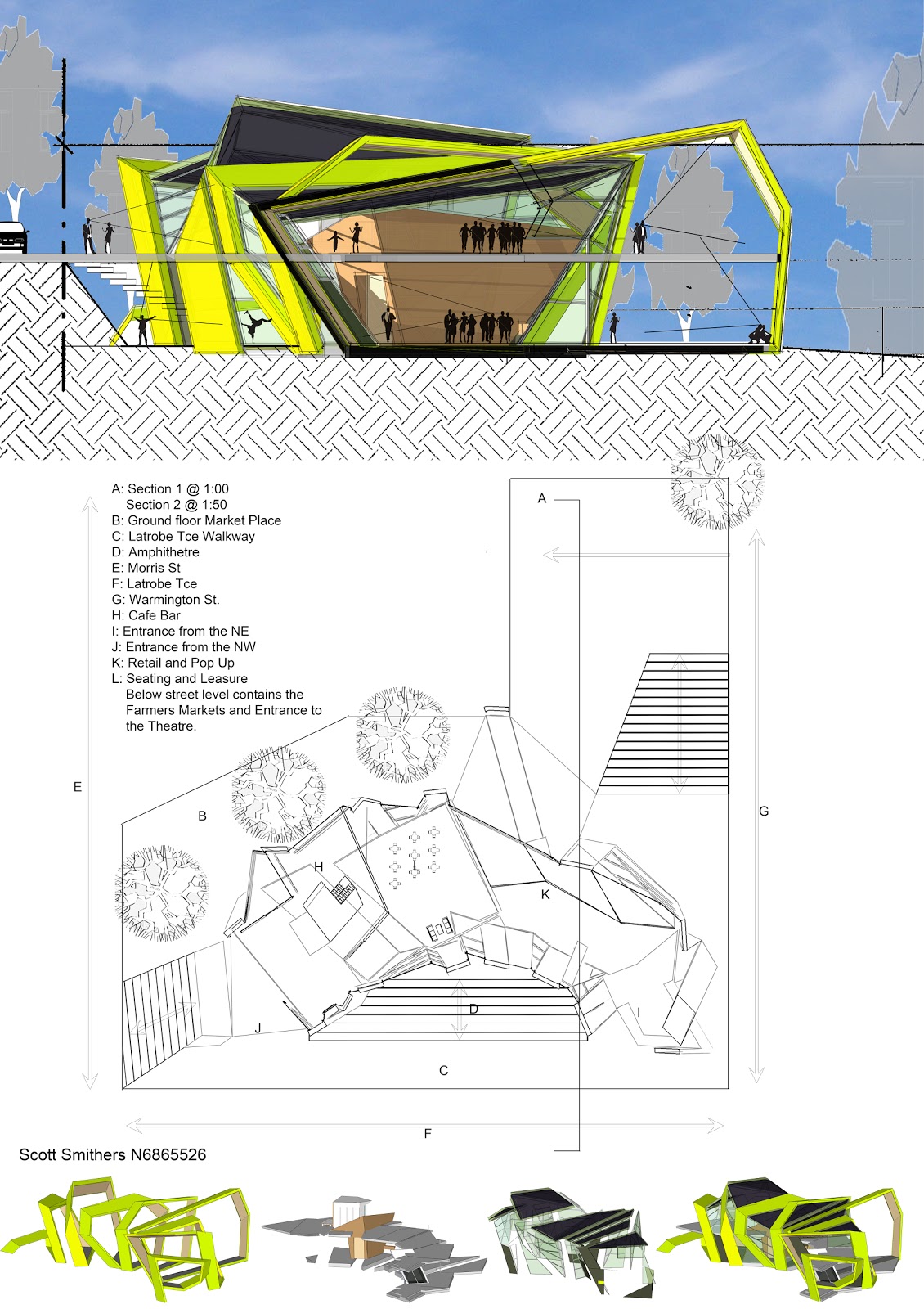 Architectural Concept Sheet Composition