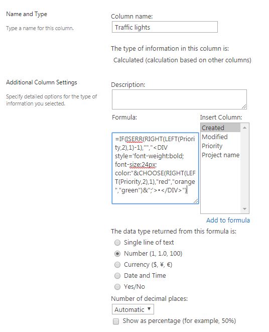 SharePoint tricks: Traffic light on calculated column - SharePoint